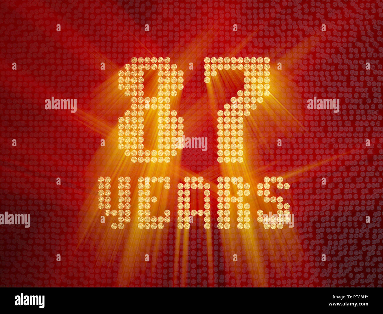 Golden number eighty-seven years (number 87 years) dotted font, top ...
