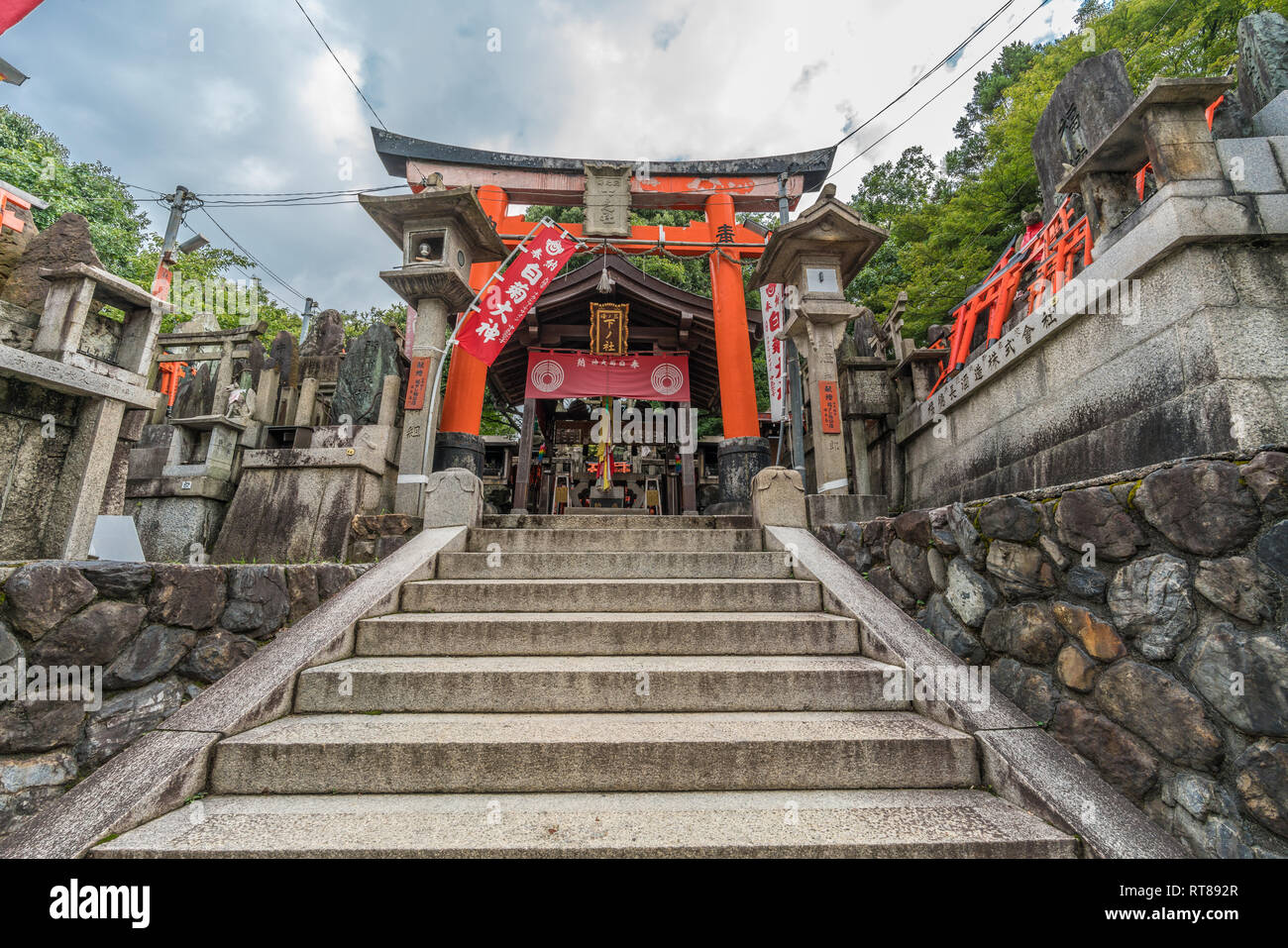 Torii gate at Sannomine(Shimosha Shinseki) which enshrines deity ...