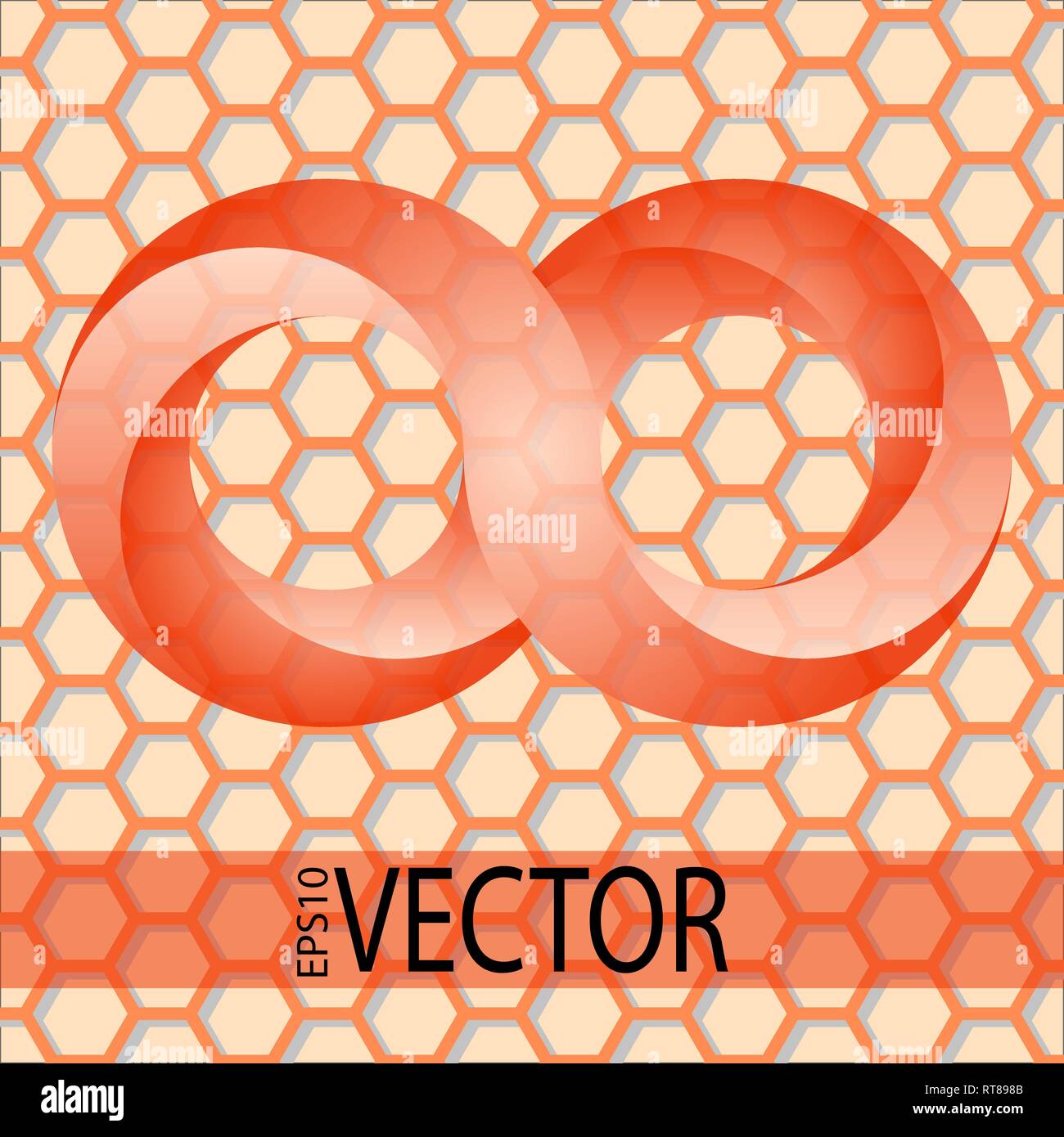 Red 3d infinity symbol on hexogonal background Stock Vector Image & Art ...