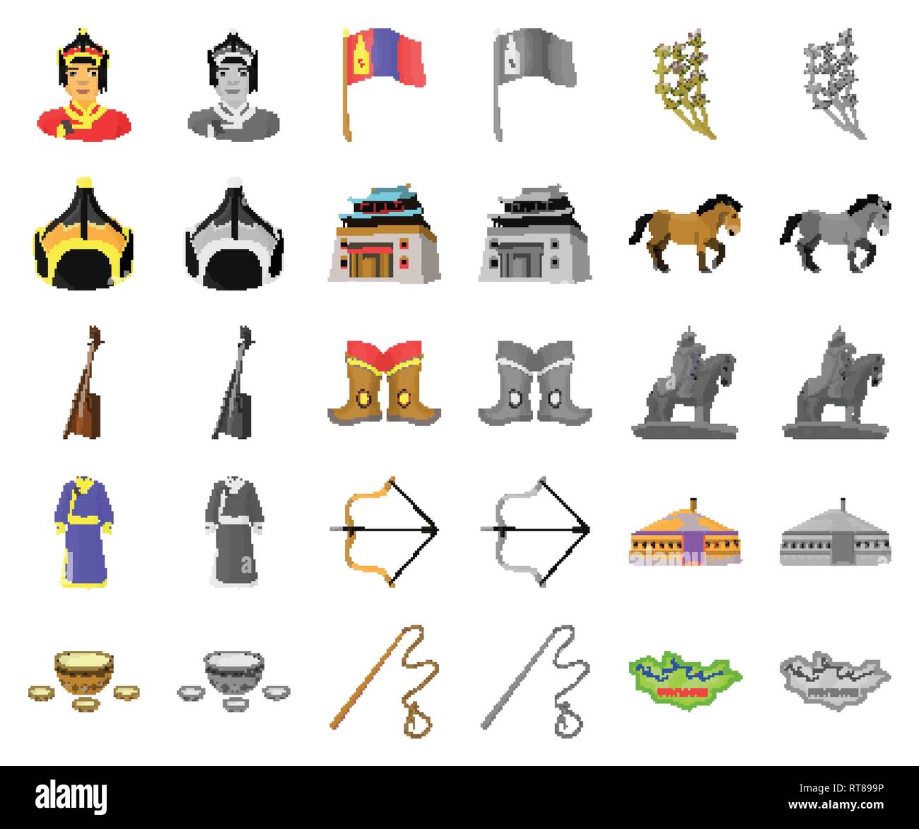 Mongol bow Stock Vector Images - Alamy