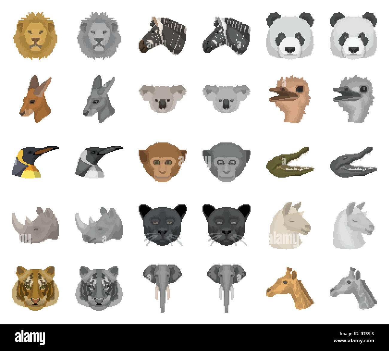 animal,art,artiodactyl,beast,bird,cartoon,monochrom,collection ...