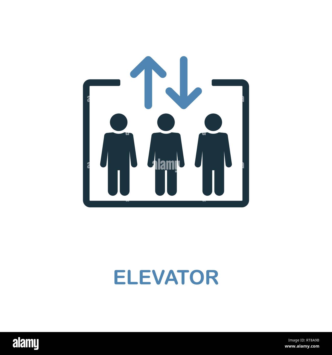 Elevator icon. Monochrome style design from shopping center sign icon ...