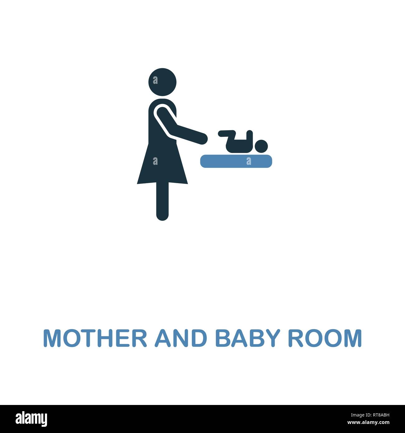 Mother And Baby Room icon. Monochrome style design from shopping center ...
