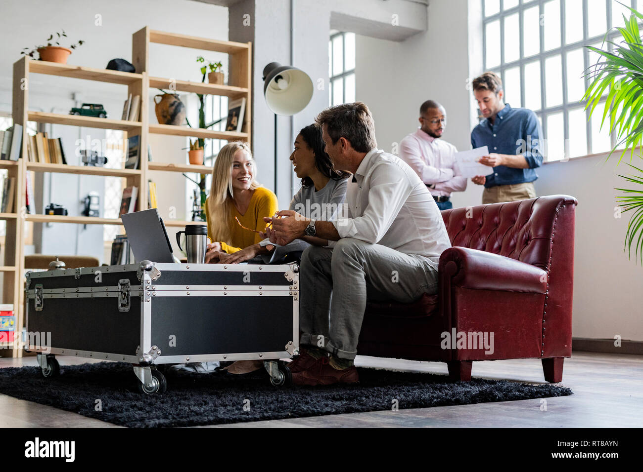 Business team work laptop papers hi-res stock photography and images ...