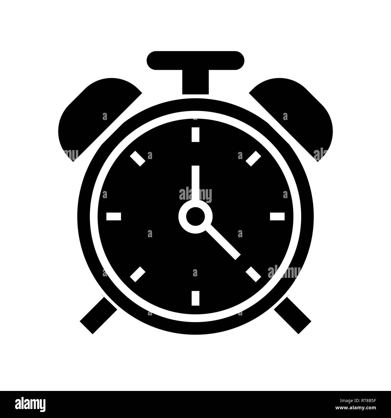 Alarm Icon, Vector Illustration, Business Glyph Stock Photo - Alamy