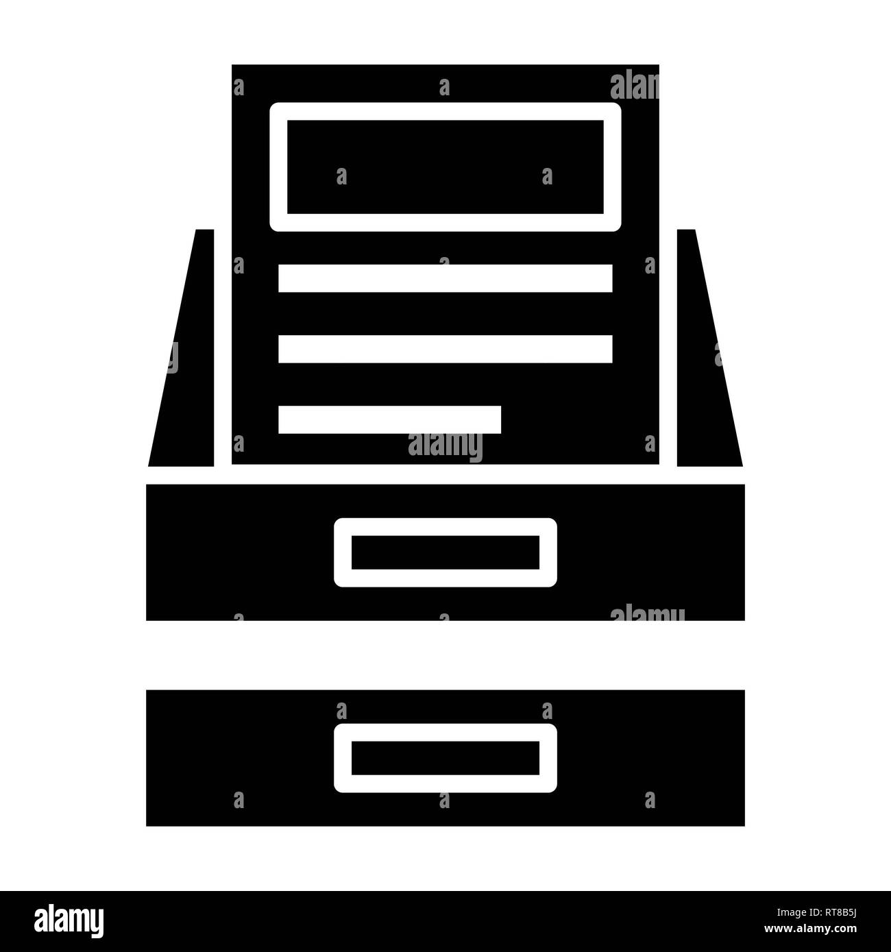 Archive Icon, Vector Illustration, Business Glyph Stock Photo - Alamy
