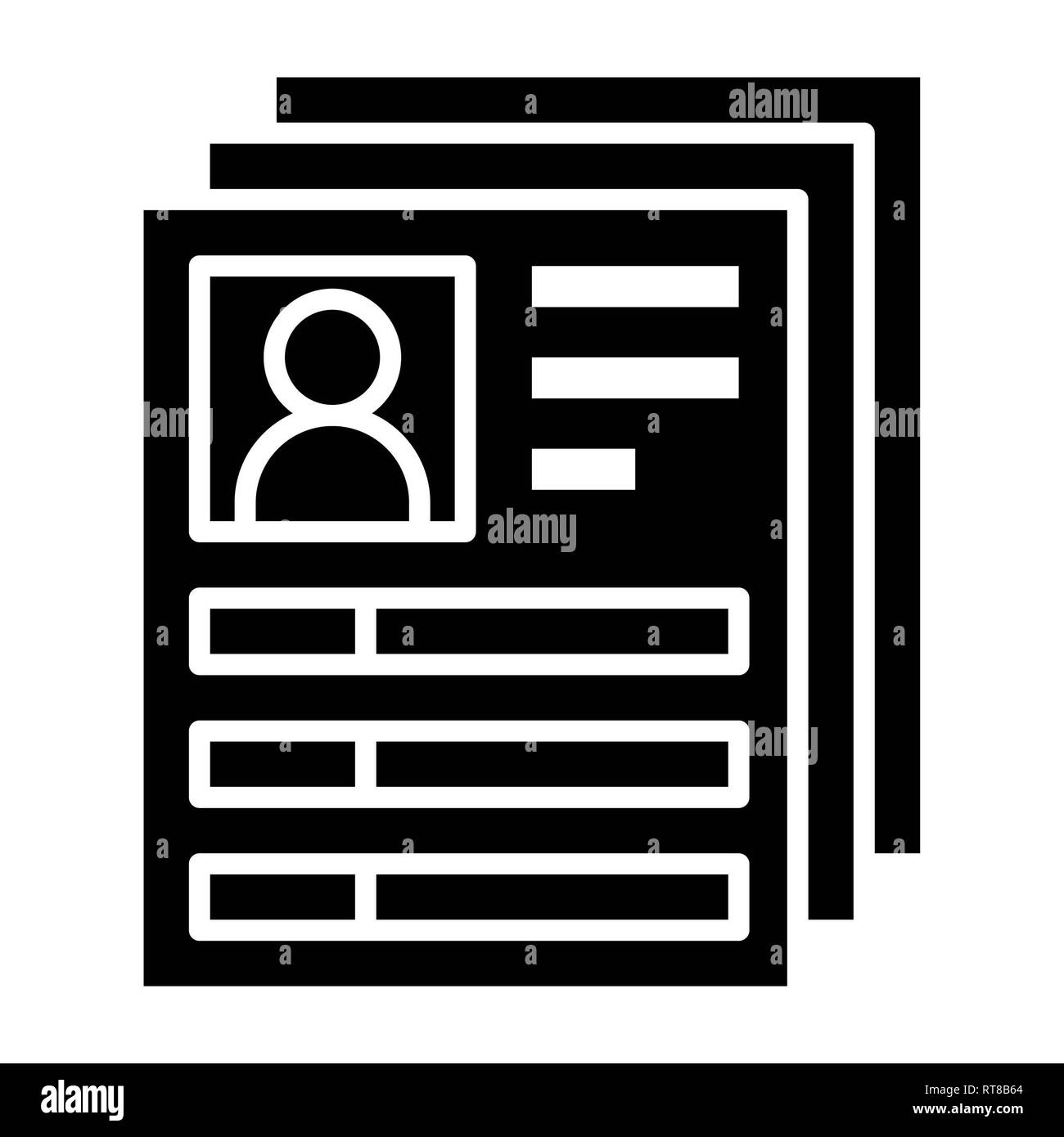 Resume icon hi-res stock photography and images - Alamy