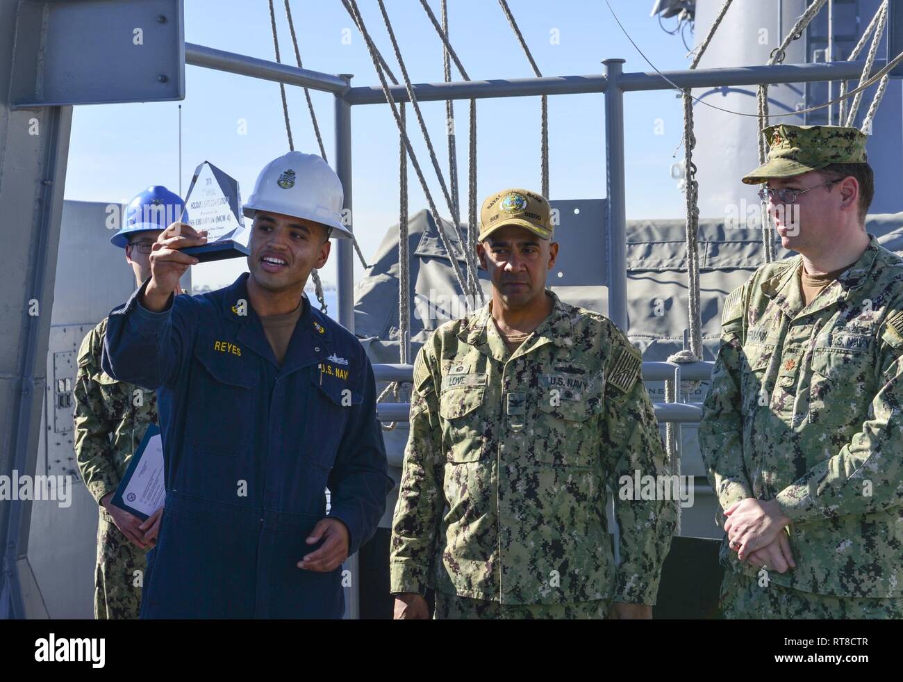 NAVAL BASE SAN DIEGO (Jan. 25, 2018) Capt. Roy Love, commanding officer ...