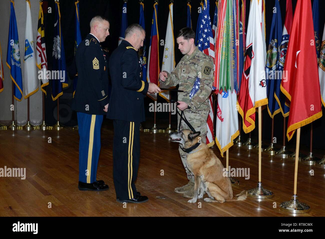 SPC Hunter Smith, a MWD Handler at Fort Knox, Kentucky, and MWD ...