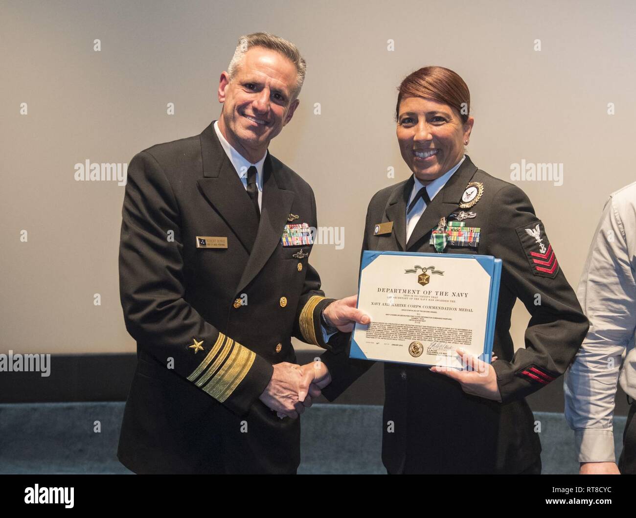 Washington, D.C. (January 24, 2019) The top Navy recruiters are honored ...