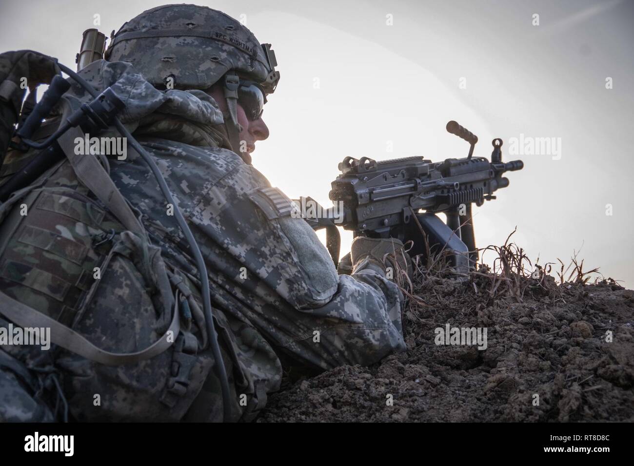 A paratrooper from the 1st Battalion, 508th Parachute Infantry Regiment ...