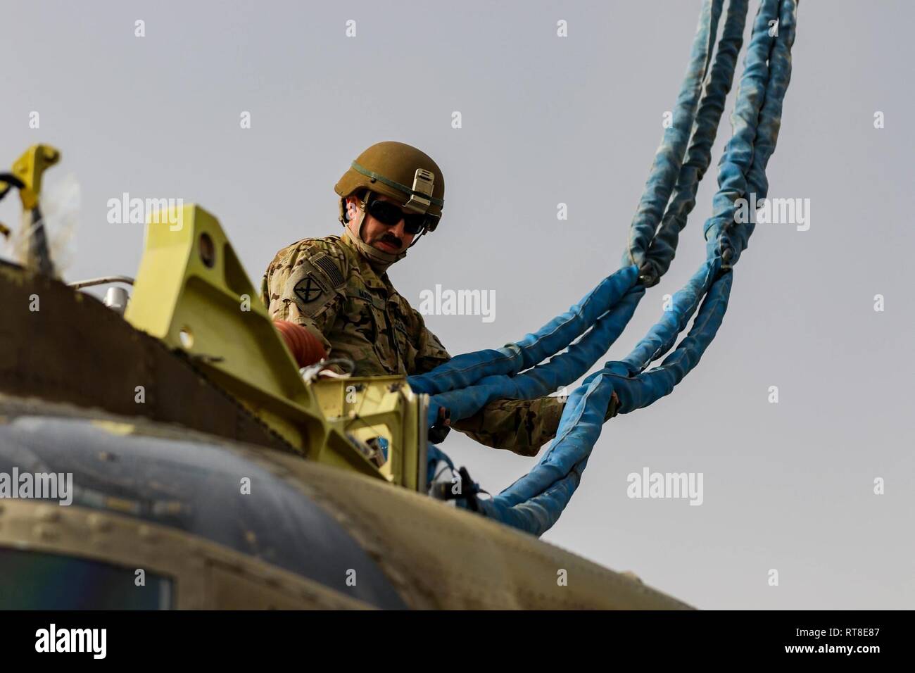 U.S. Army Staff Sgt. Randall Mayo, assigned to B. Company, 935th ...