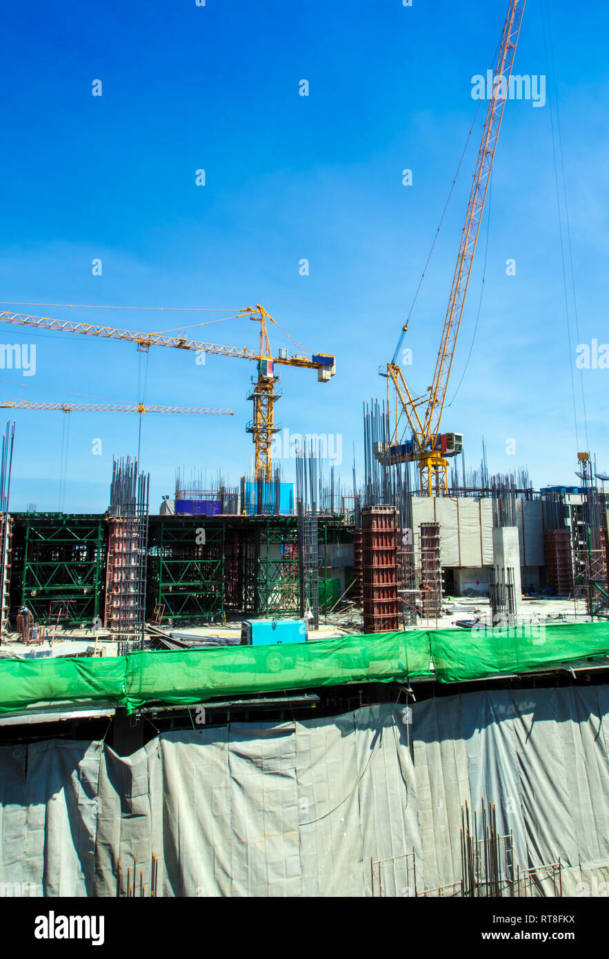 The under construction building at construction site Stock Photo - Alamy