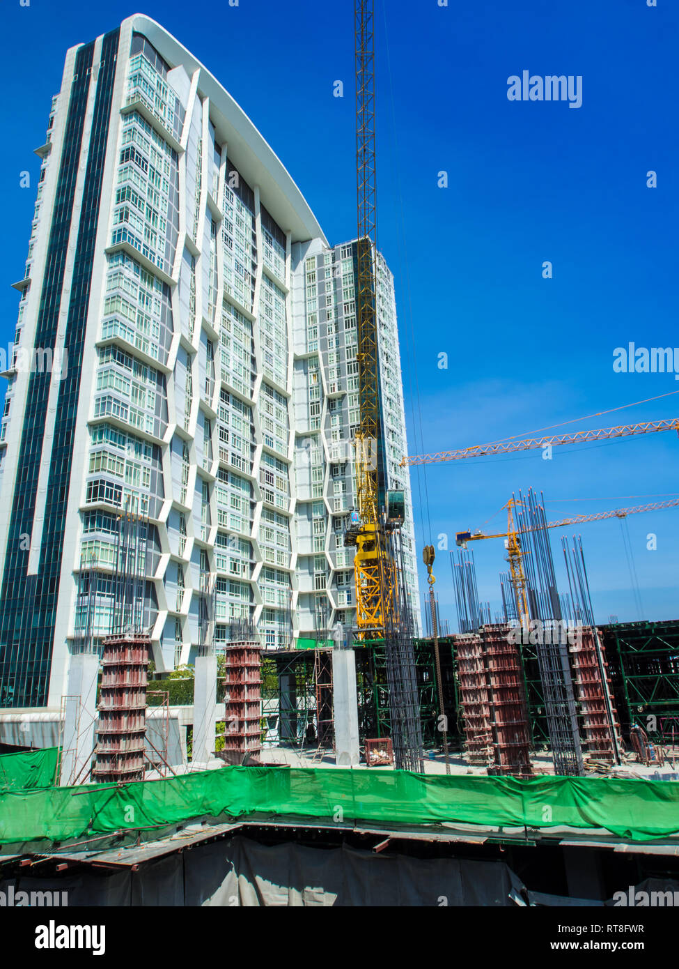 The under construction building at construction site Stock Photo - Alamy