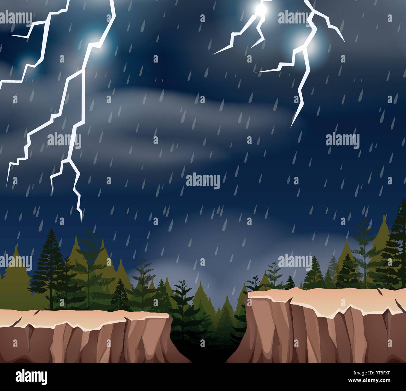 Thunder mountain Stock Vector Images - Alamy