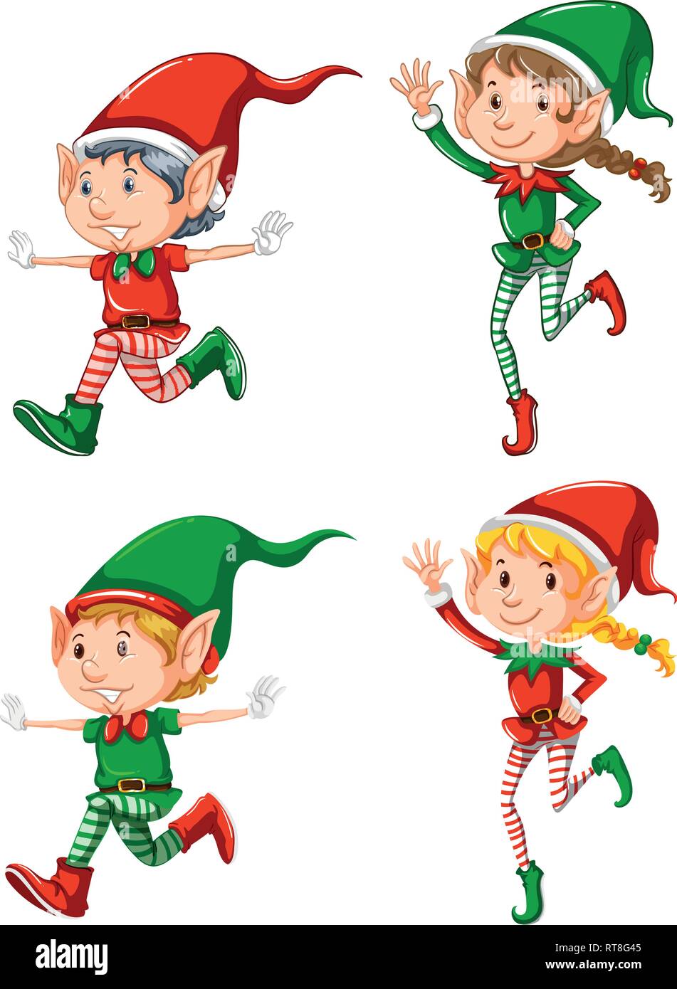 Set of elf character illustration Stock Vector Image & Art - Alamy
