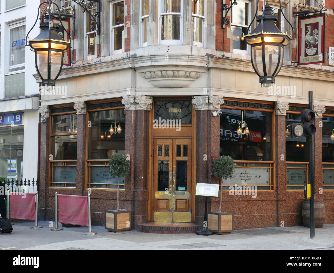 Cock Tavern, 27 Great Portland Street, Marylebone, London Stock Photo ...