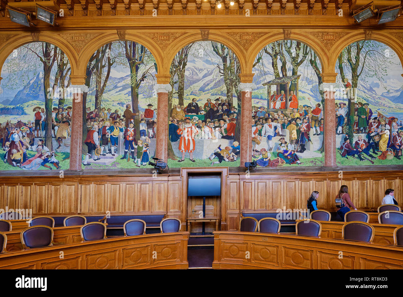 The fresco depicts an 18th century people’s assembly in The Council of ...