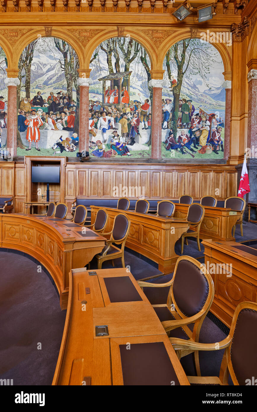 The fresco depicts an 18th century people’s assembly in The Council of ...