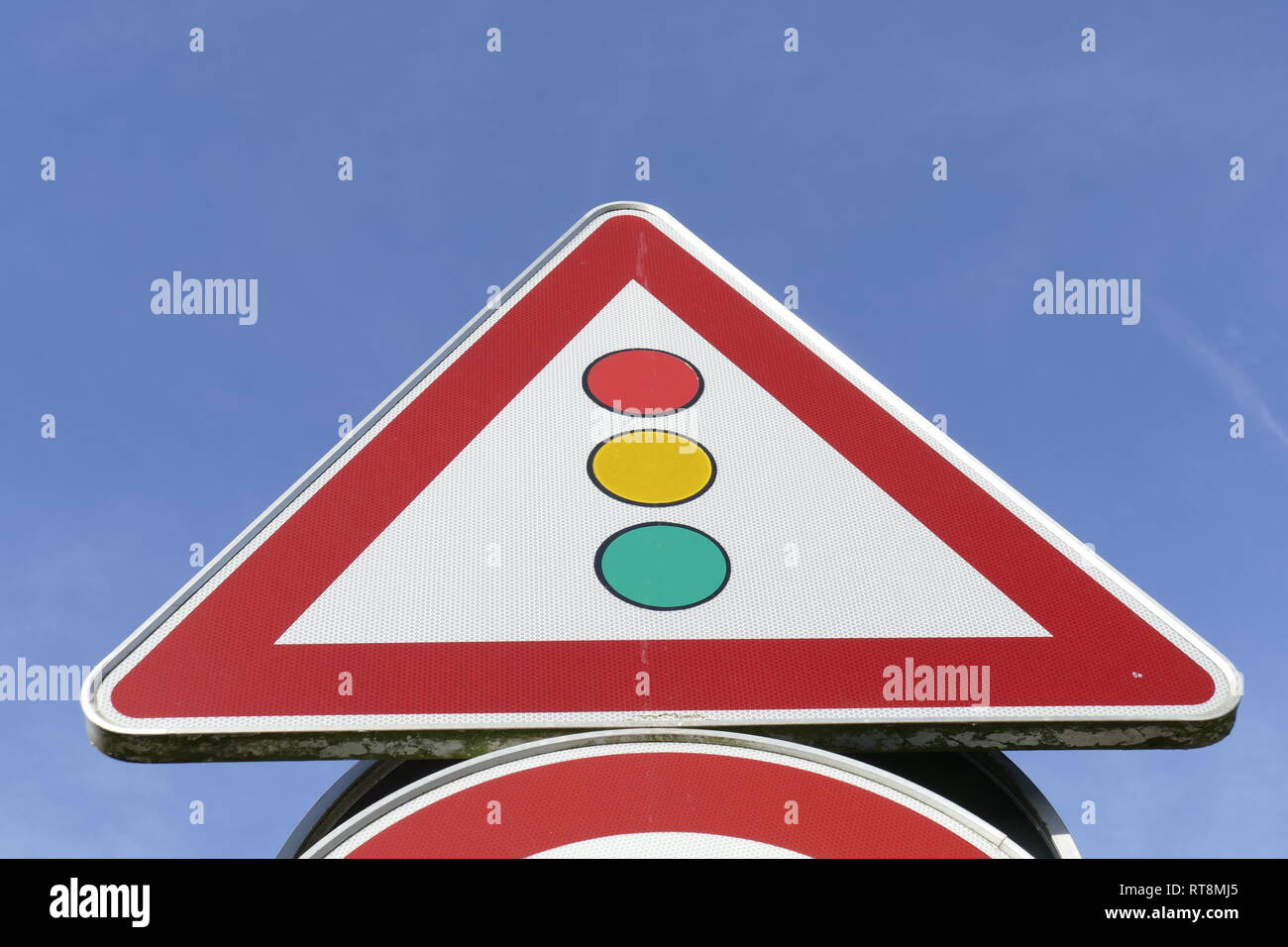 Road sign traffic light, traffic light Stock Photo - Alamy