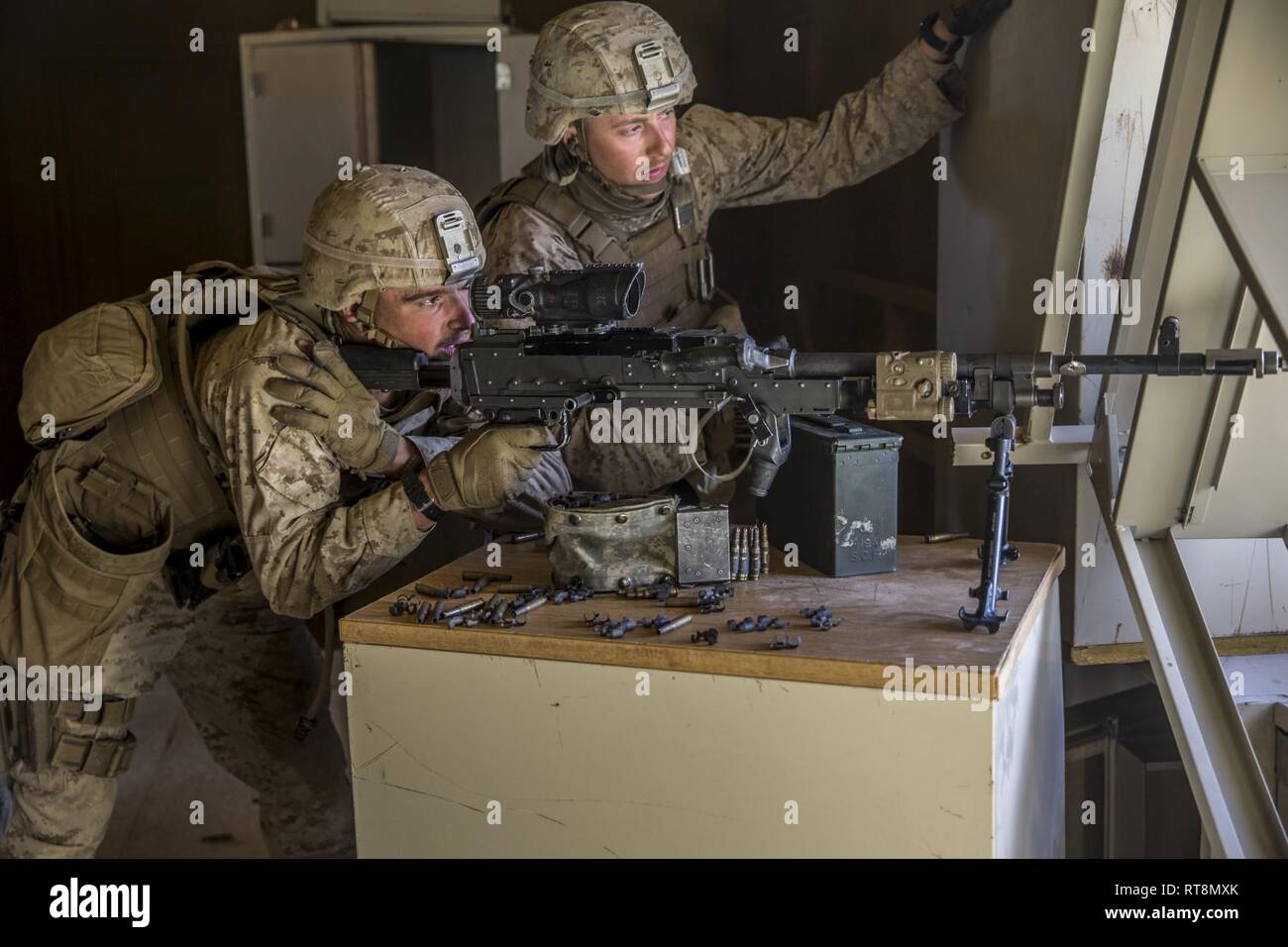 U.S. Marine Lance Cpl. John Judd, machine gunner, Weapons Company, 3rd ...