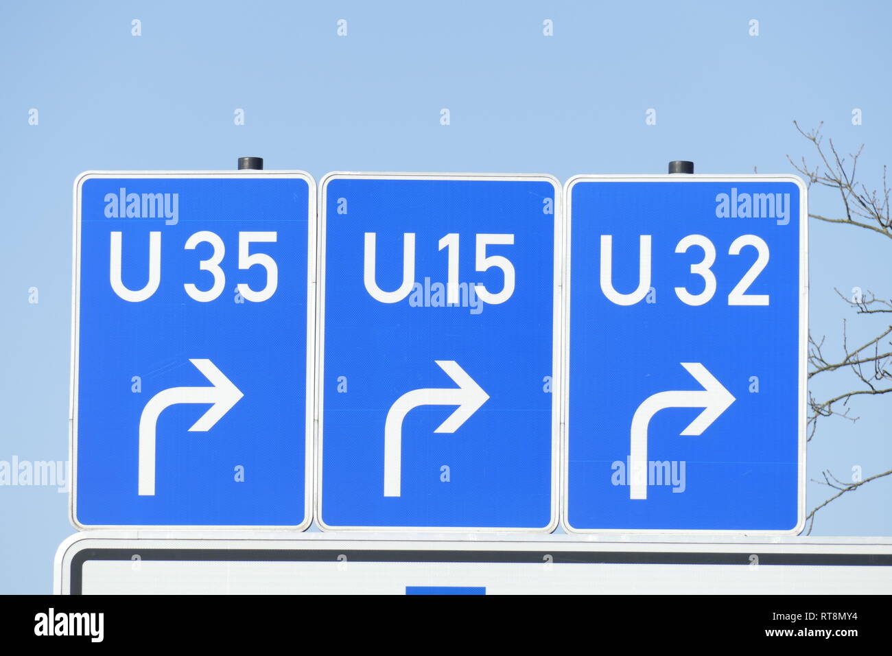 Traffic signs on the right Stock Photo - Alamy