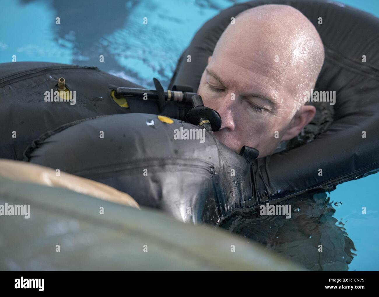 Col. Tim Donnellan, the 124th Fighter Wing commander, participates in ...