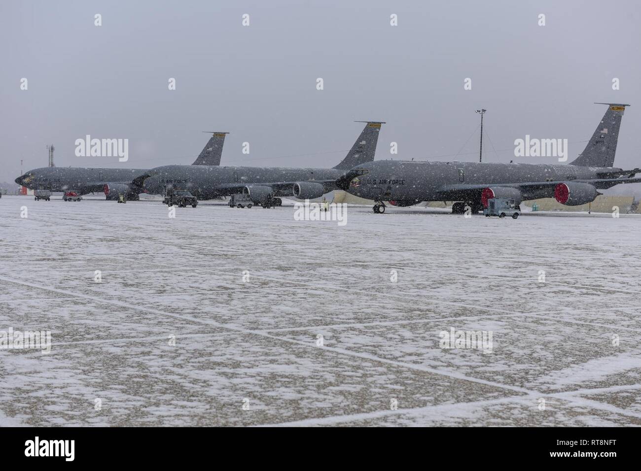 Three KC-135 “Stratotanker” aircraft assigned to the 171st Air ...