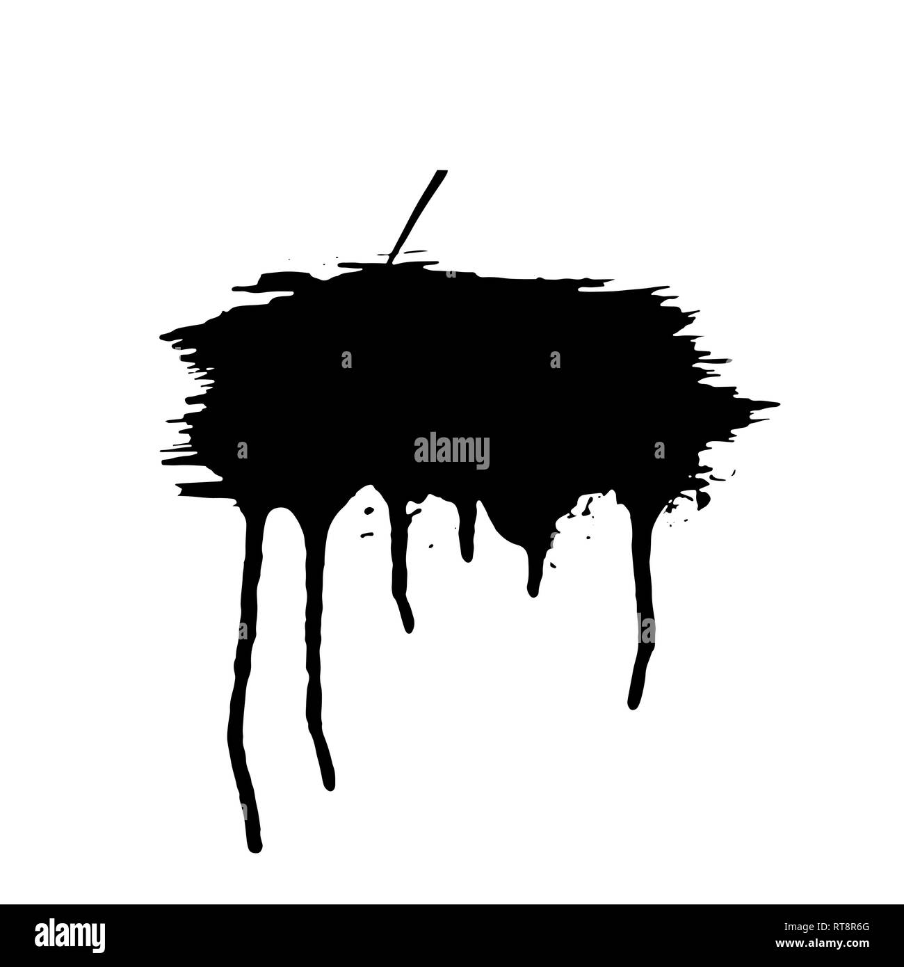 Spray drips banners. Grunge hand drawn vector illustration Stock Vector ...