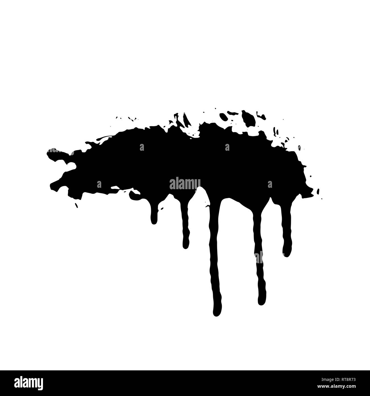 Spray drips banners. Grunge hand drawn vector illustration Stock Vector ...