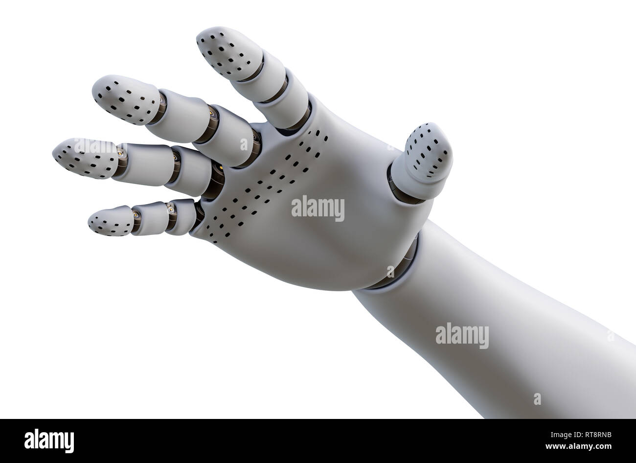 White Robot Hand, Isolated Stock Photo - Alamy