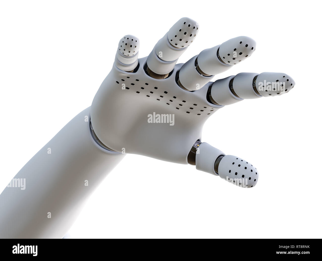 White Robot Hand, Isolated Stock Photo - Alamy