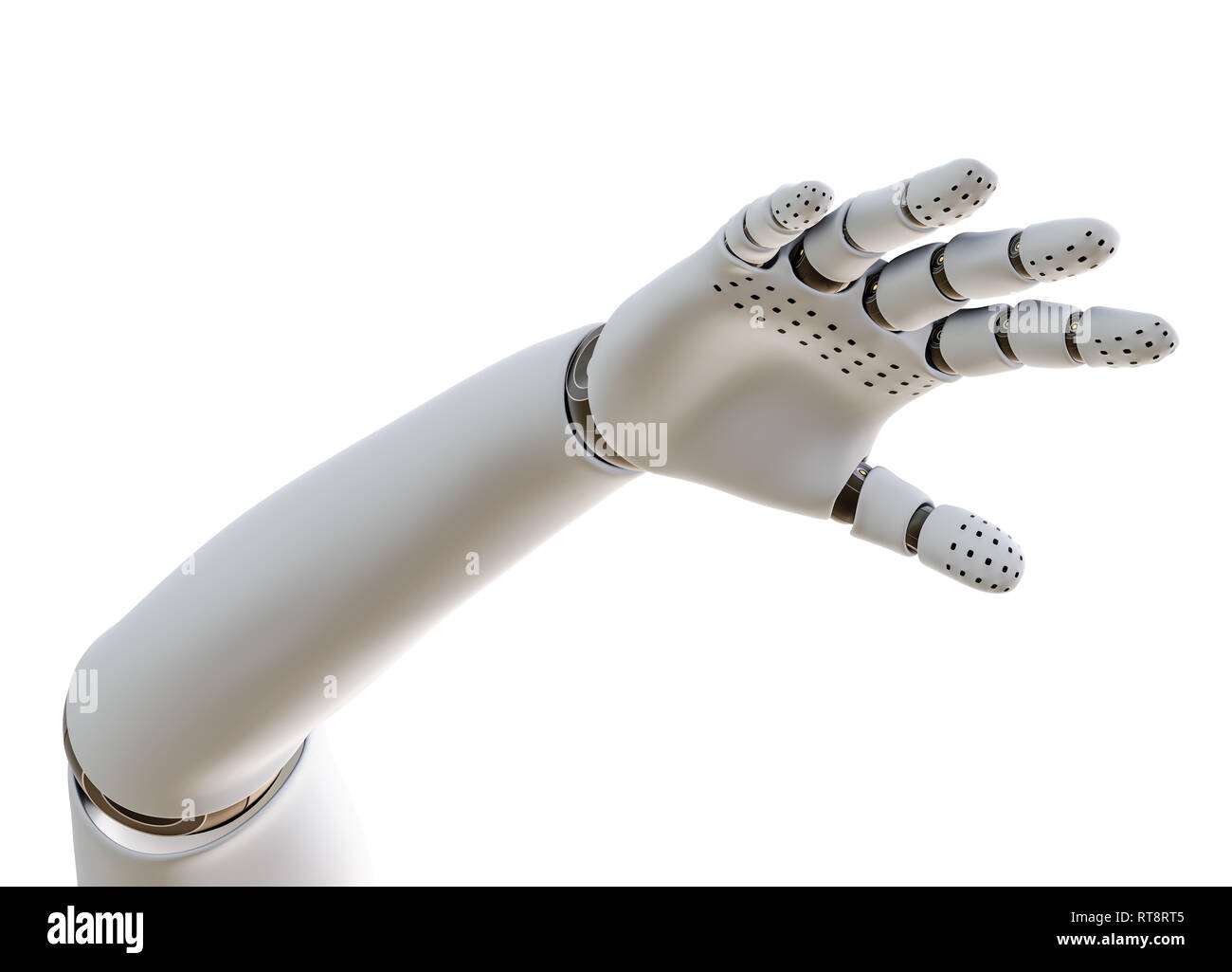 White Robot Hand, Isolated Stock Photo - Alamy