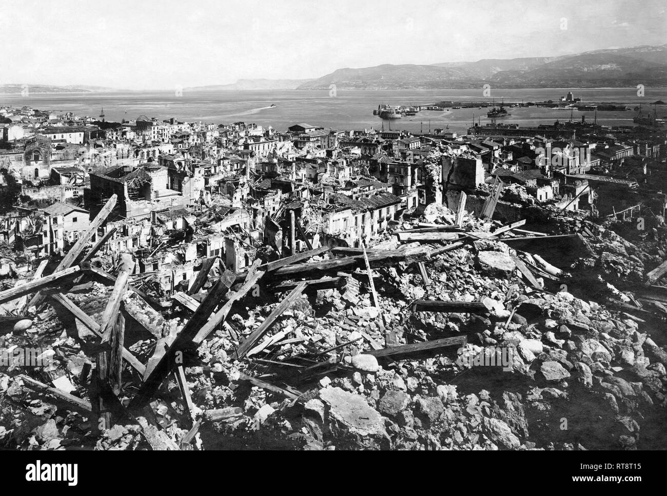 italy, sicily, messina after the earthquake, 1908 Stock Photo - Alamy