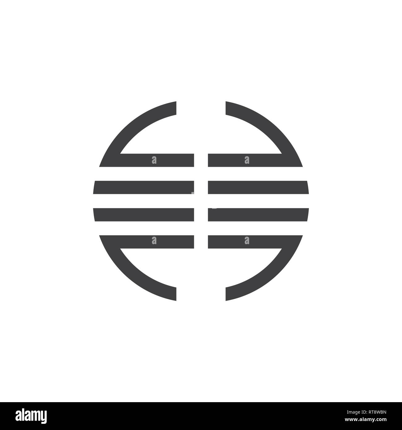 simple stripes geometric line circle logo vector Stock Vector Image ...