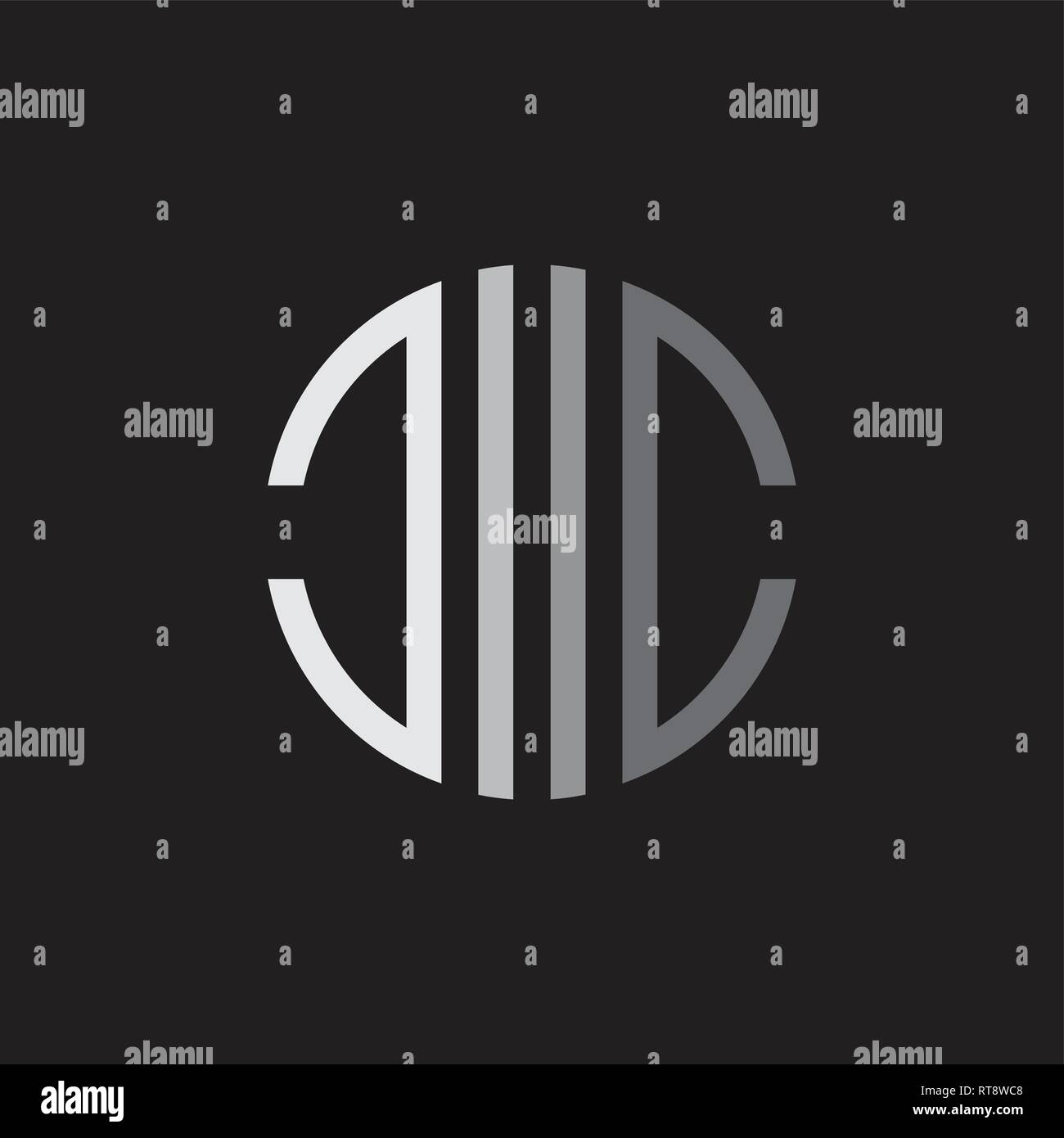 abstract letters dc circle geometric line logo Stock Vector Image & Art ...