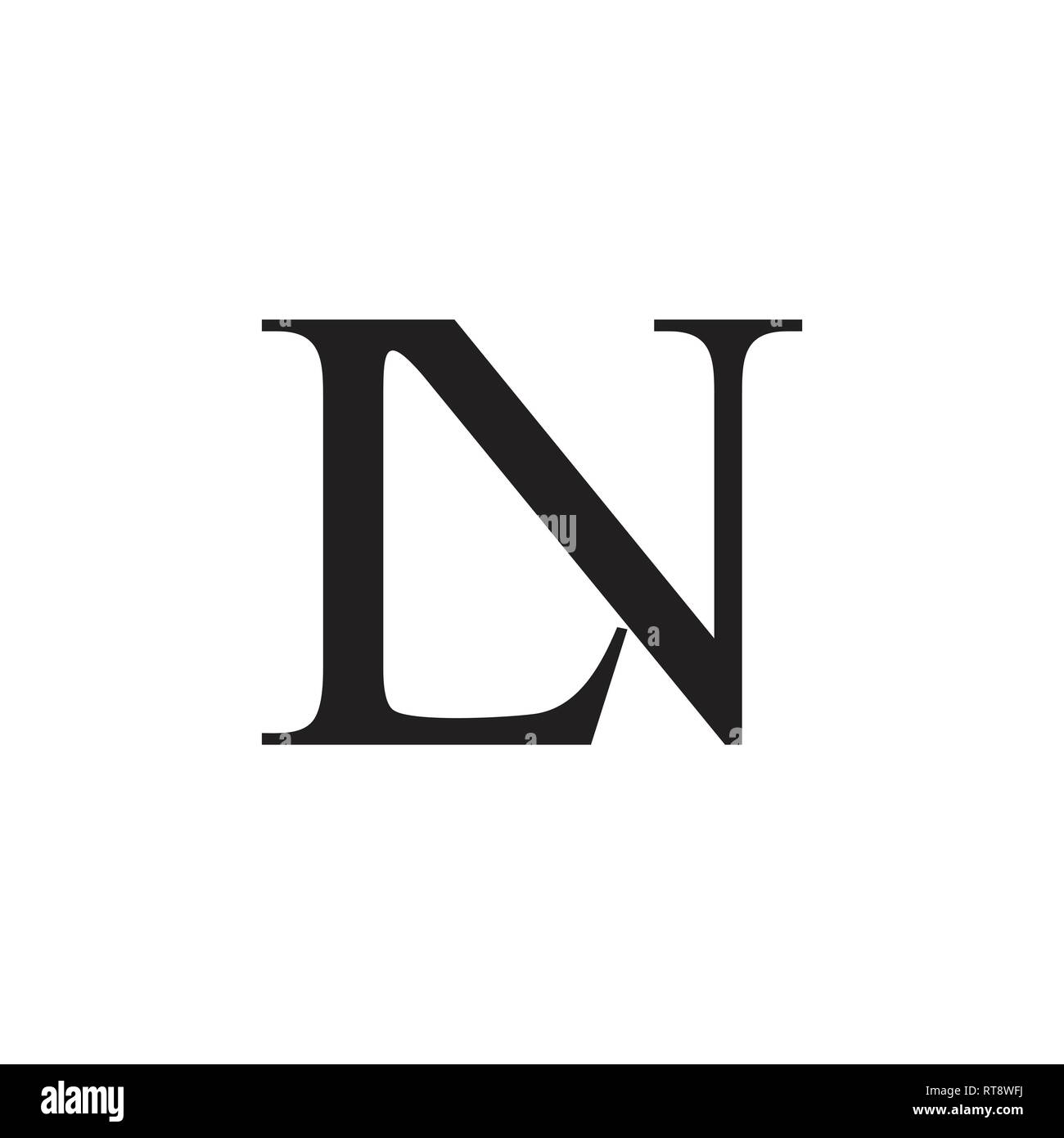 letters ln simple linked logo vector Stock Vector Image & Art - Alamy