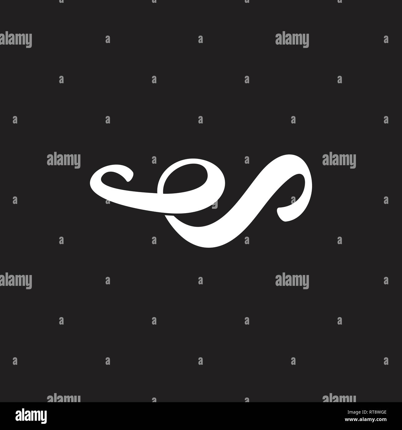 simple ribbon motion flat 3d logo vector Stock Vector Image & Art - Alamy