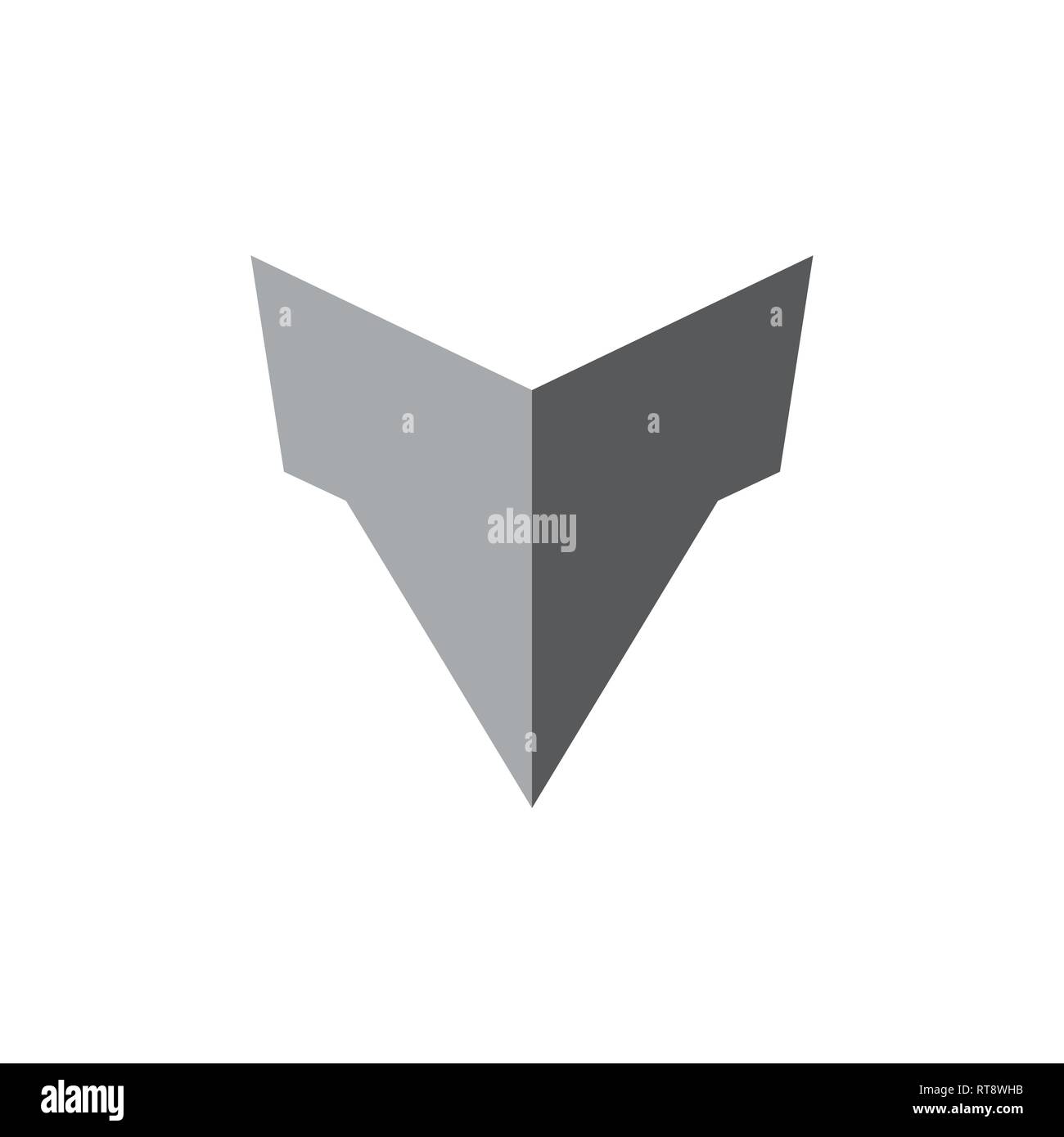 letter v simple geometric logo vector Stock Vector Image & Art - Alamy