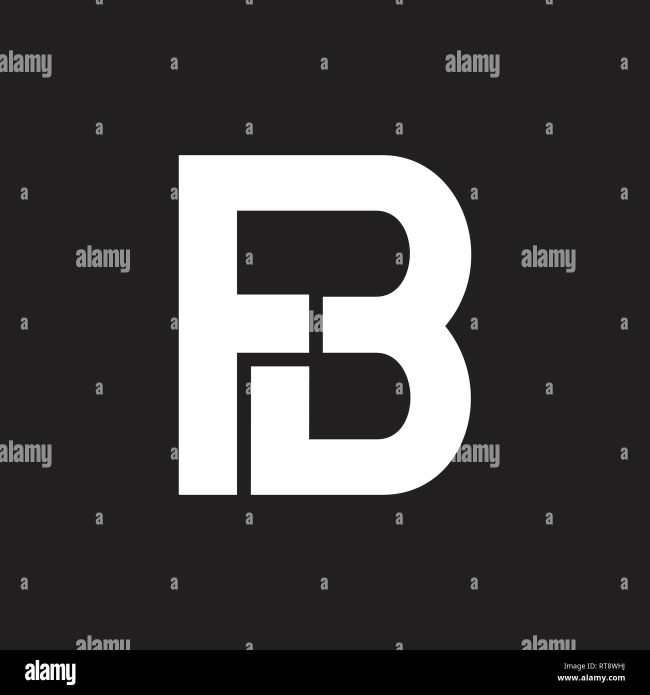 letters fb simple geometric line logo vector Stock Vector Image & Art ...