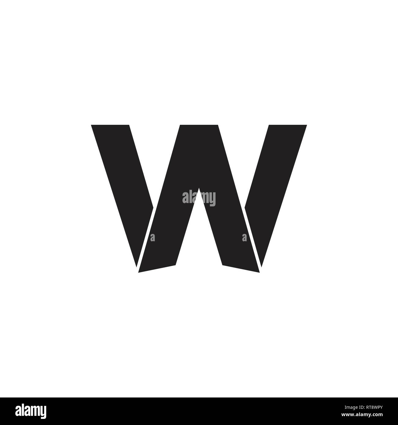 Aw font vector vectors hi-res stock photography and images - Alamy