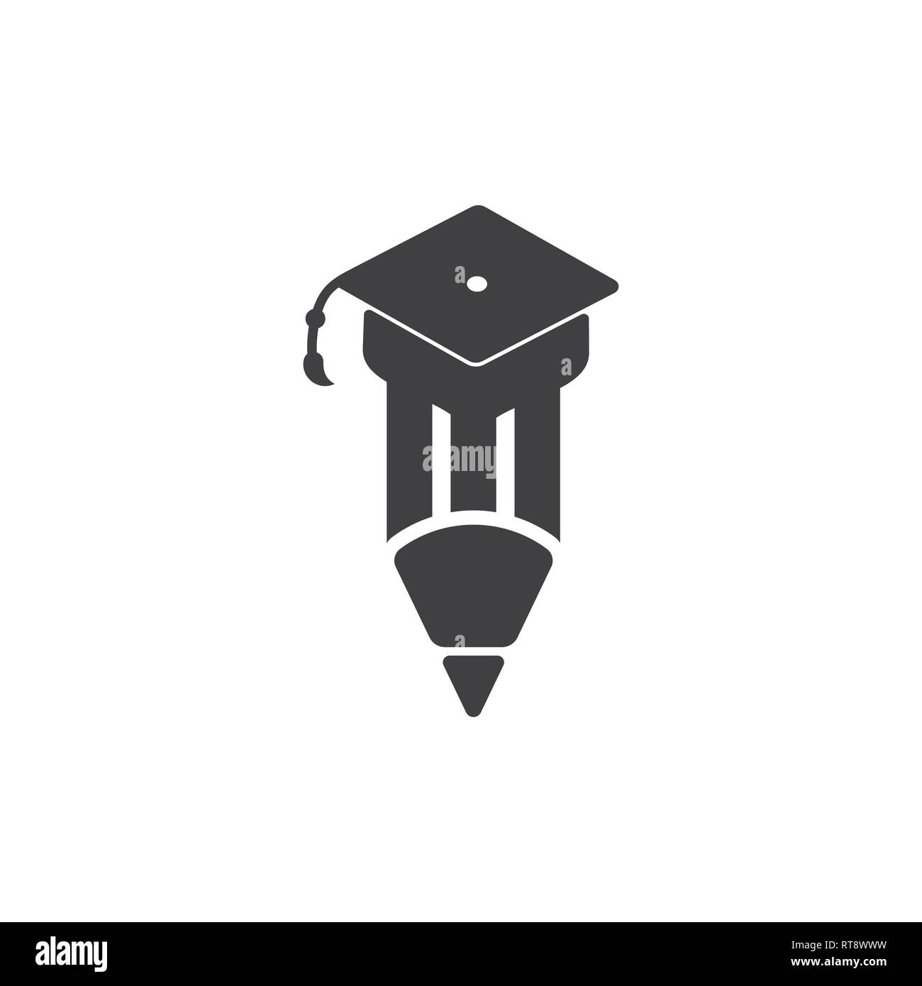 pencil graduation hat education logo Stock Vector Image & Art - Alamy