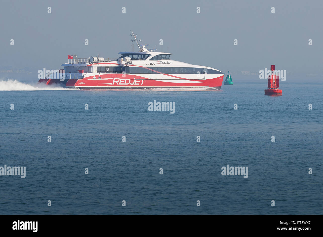 RED FUNNEL GROUP, High Speed Catamaran (SeaCat), Red Jet 7, Leaves A ...