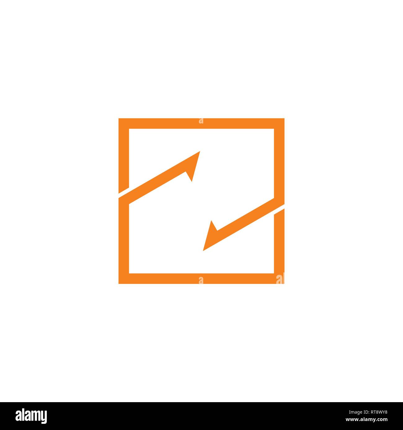 letter z square arrows logo vector Stock Vector Image & Art - Alamy