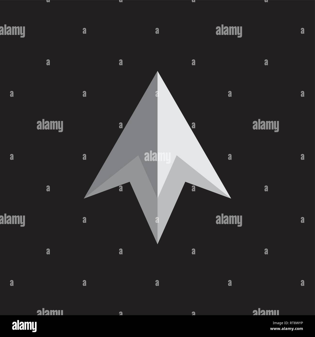 3d arrows up simple logo vector Stock Vector Image & Art - Alamy