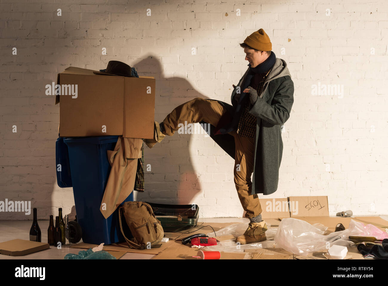 Homeless Man Drinking High Resolution Stock Photography and Images - Alamy
