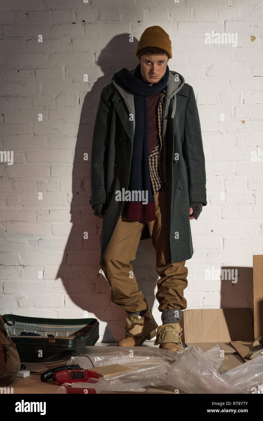 Homeless person standing hi-res stock photography and images - Alamy