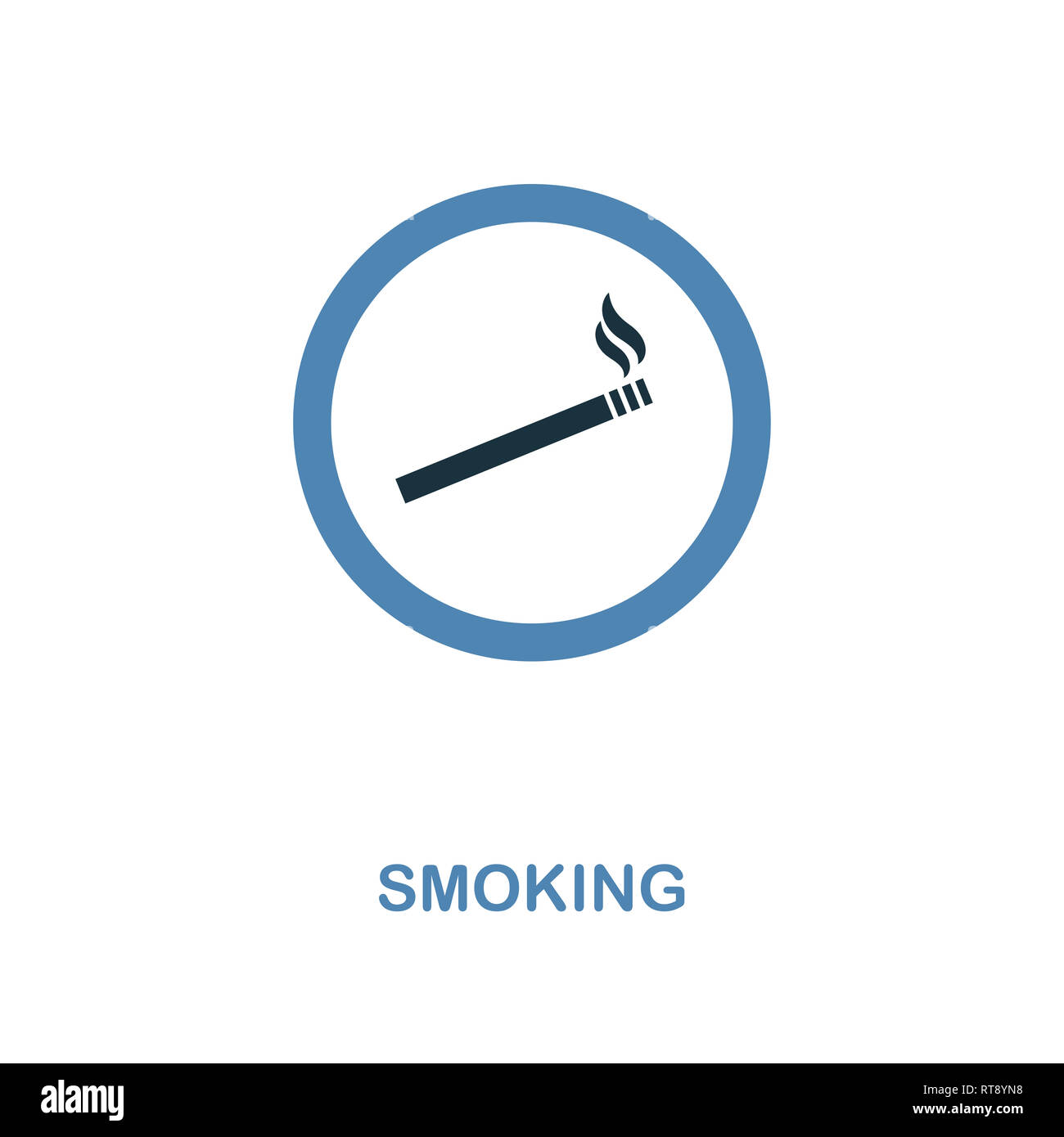 Smoking icon. Monochrome style design from shopping center sign ...