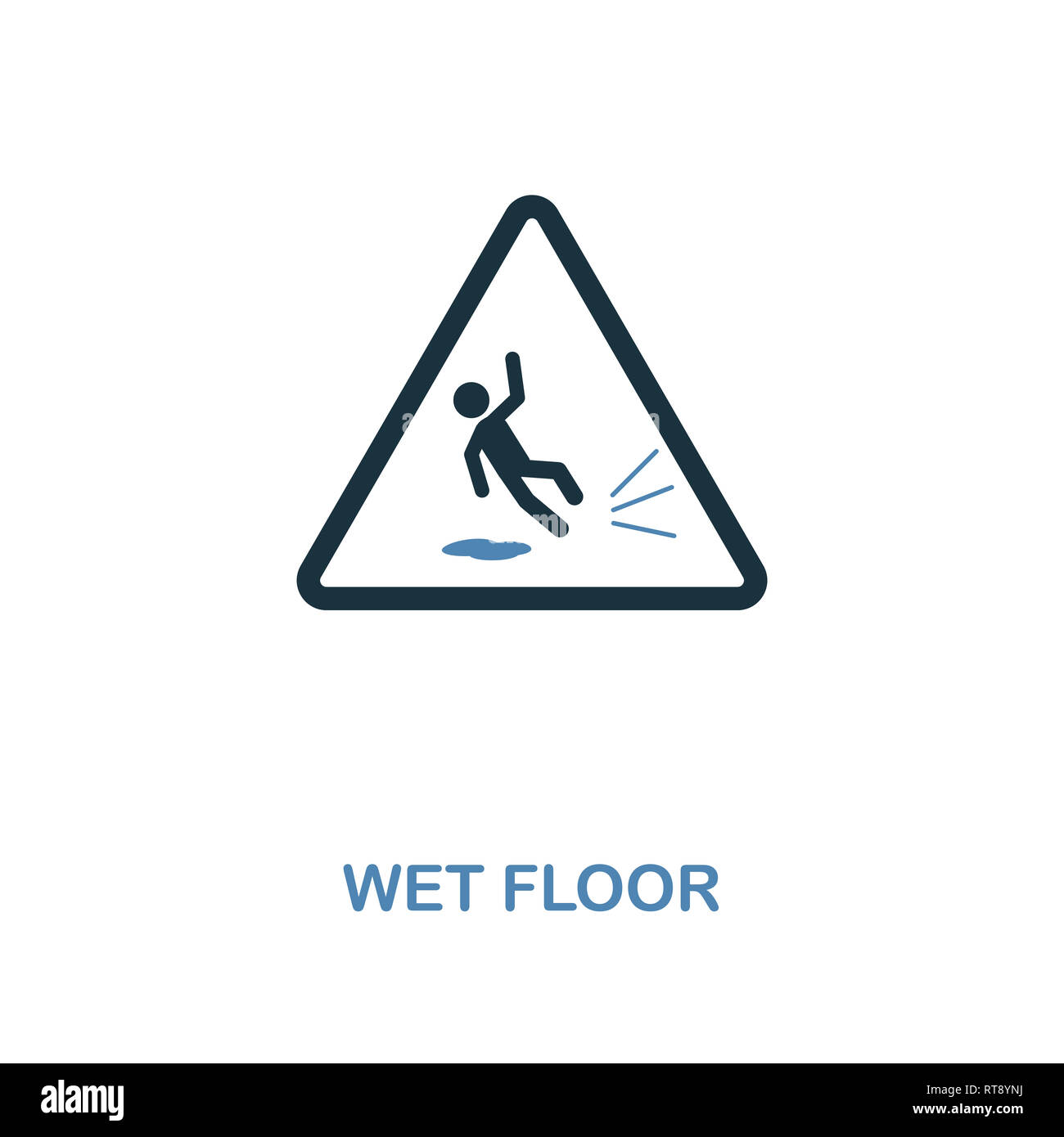 Wet Floor icon. Monochrome style design from shopping center sign ...
