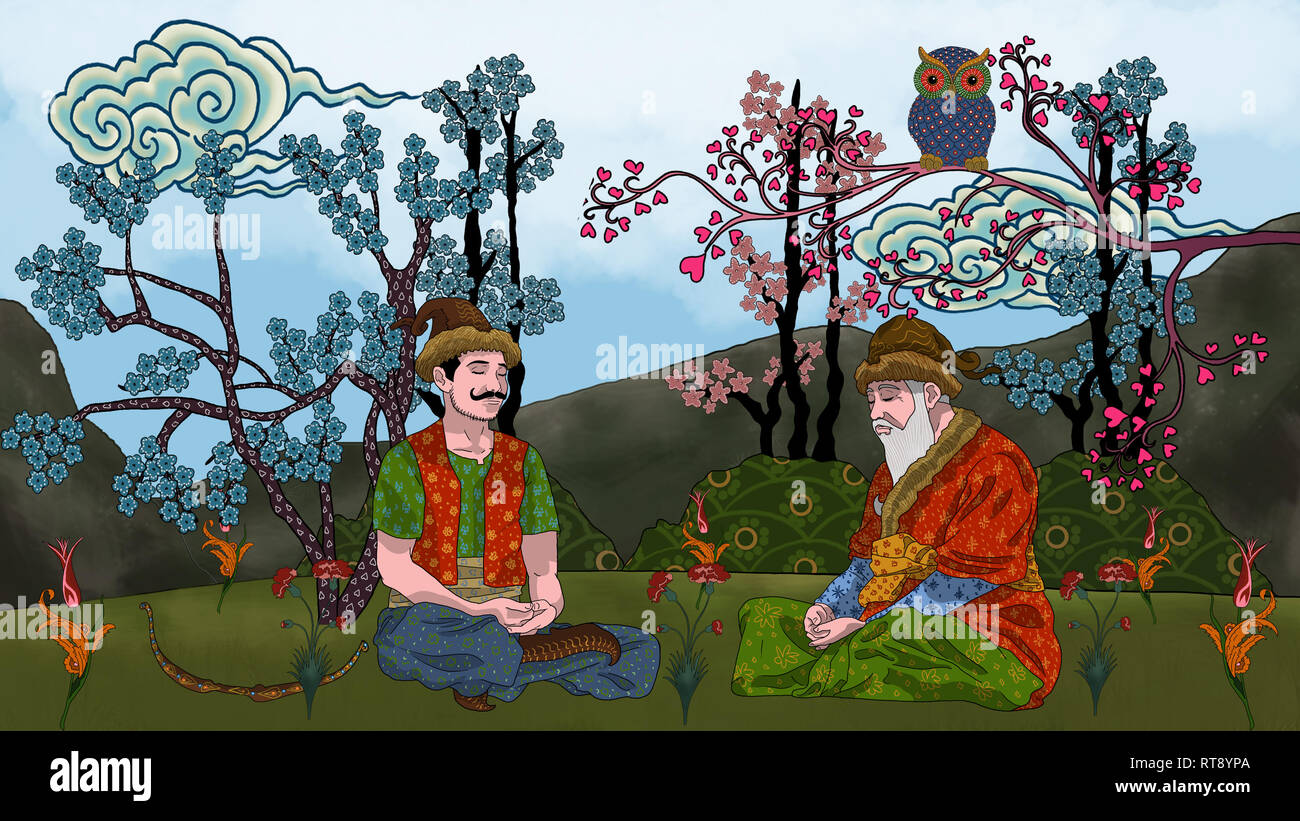 Turkish traditional miniature art Stock Photo - Alamy